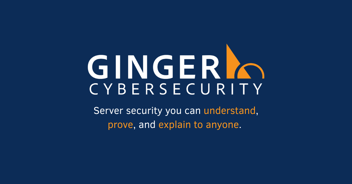 Ginger Cybersecurity | Server security you can explain to anyone